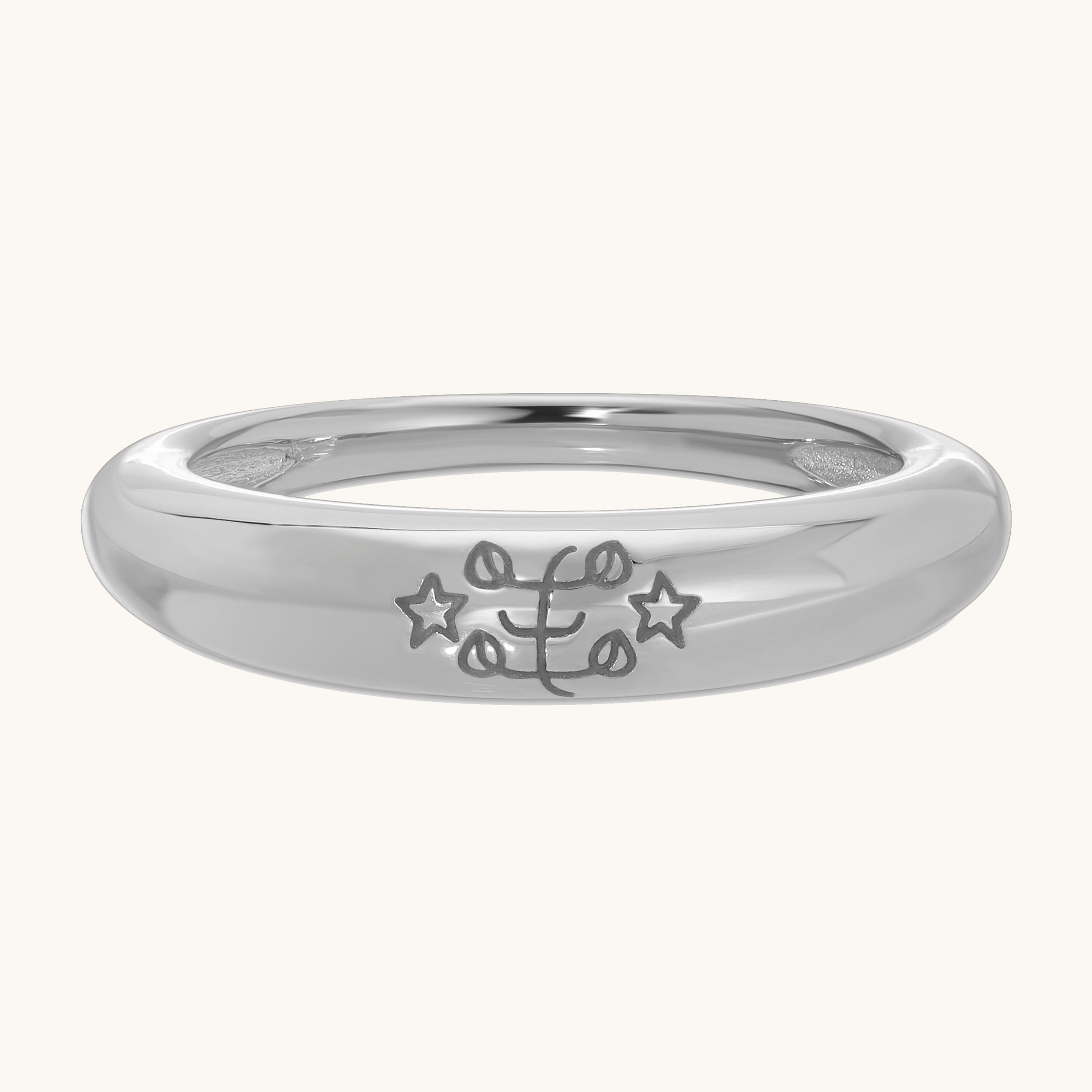 14K Gold Baha'i Dome Ring with Ringstone Symbol | OTY Jewelry